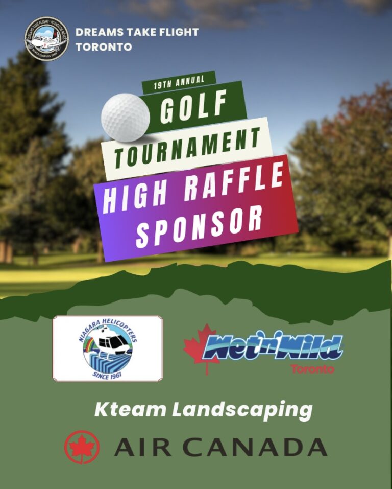 Welcome Our Golf Tournament Raffle Sponsors! - Dreams Take Flight | Toronto